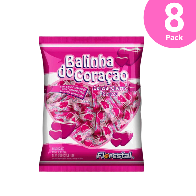 8-Pack Florestal Heart-Shaped Hard Candy - Cherry & Condensed Milk ...