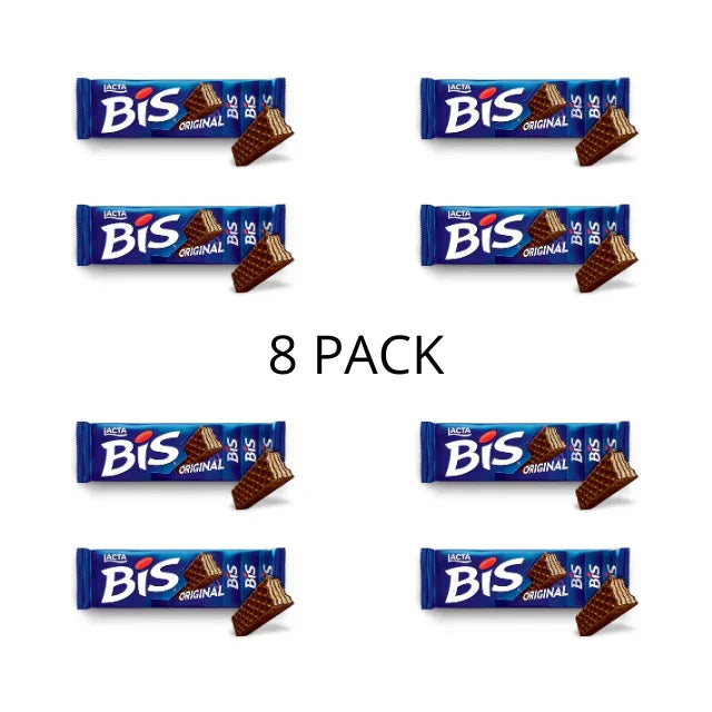 8-Pack Lacta BIS Wafer Chocolate: Individually Wrapped Milk Chocolate ...