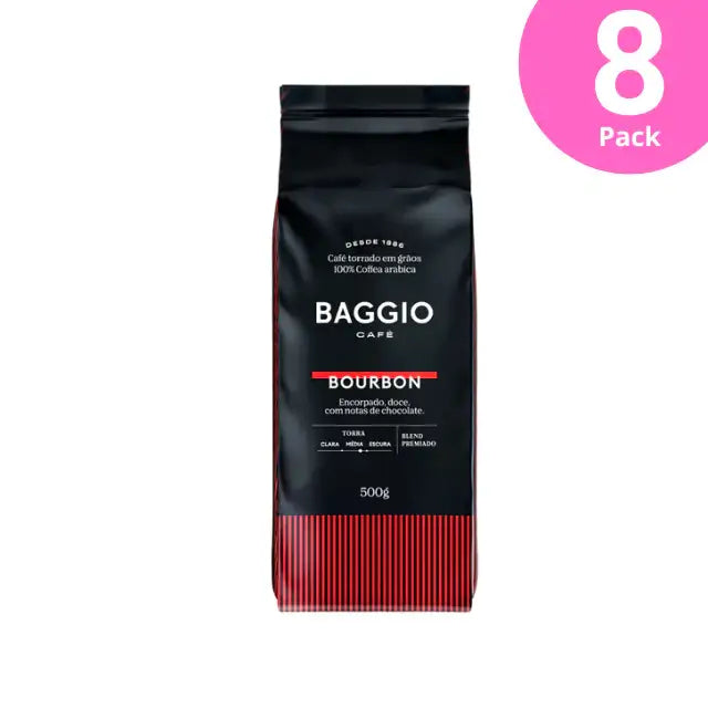 8-Pack Baggio Gourmet Bourbon Roasted Beans | Artisanal Brazilian ...