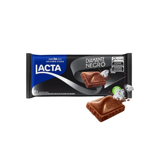 Lacta Diamante Negro Chocolate Bar - 80g (2.82 oz) - Premium Milk ...