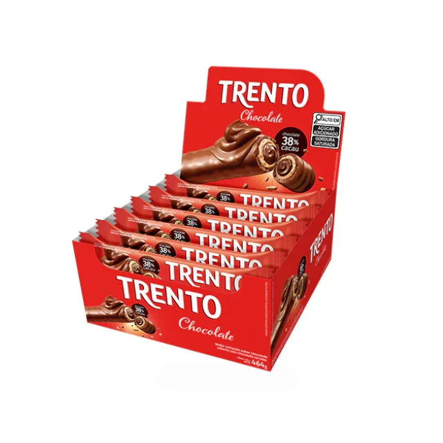 Trento Rollos de Wafers de Chocolate - Caja con 16 Paquetes (29g / 1.02 ...