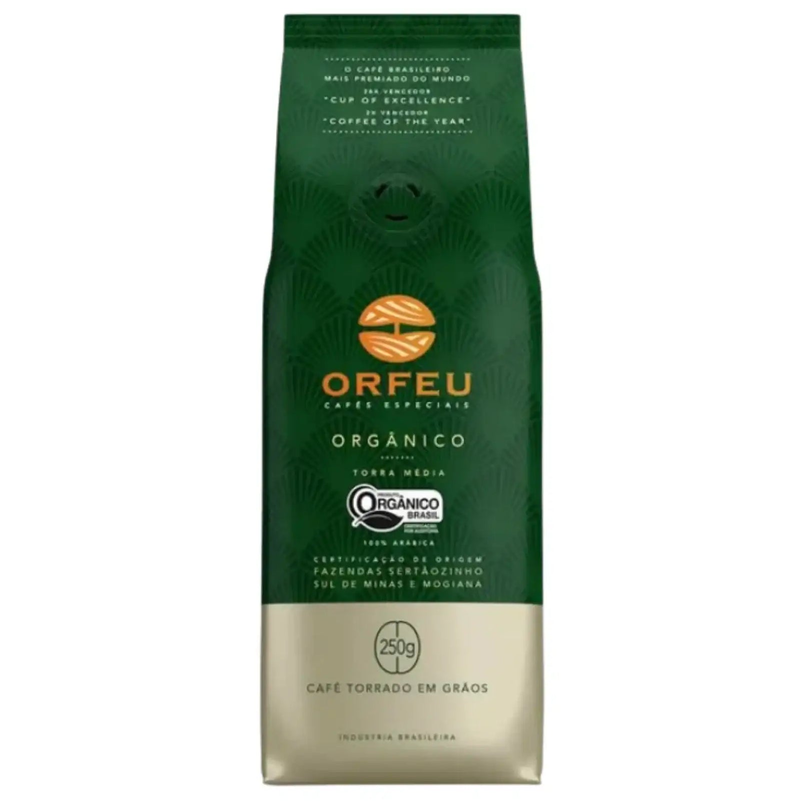ORFEU Organic - Roasted Beans - 250g - Brazilian Arabica Coffee