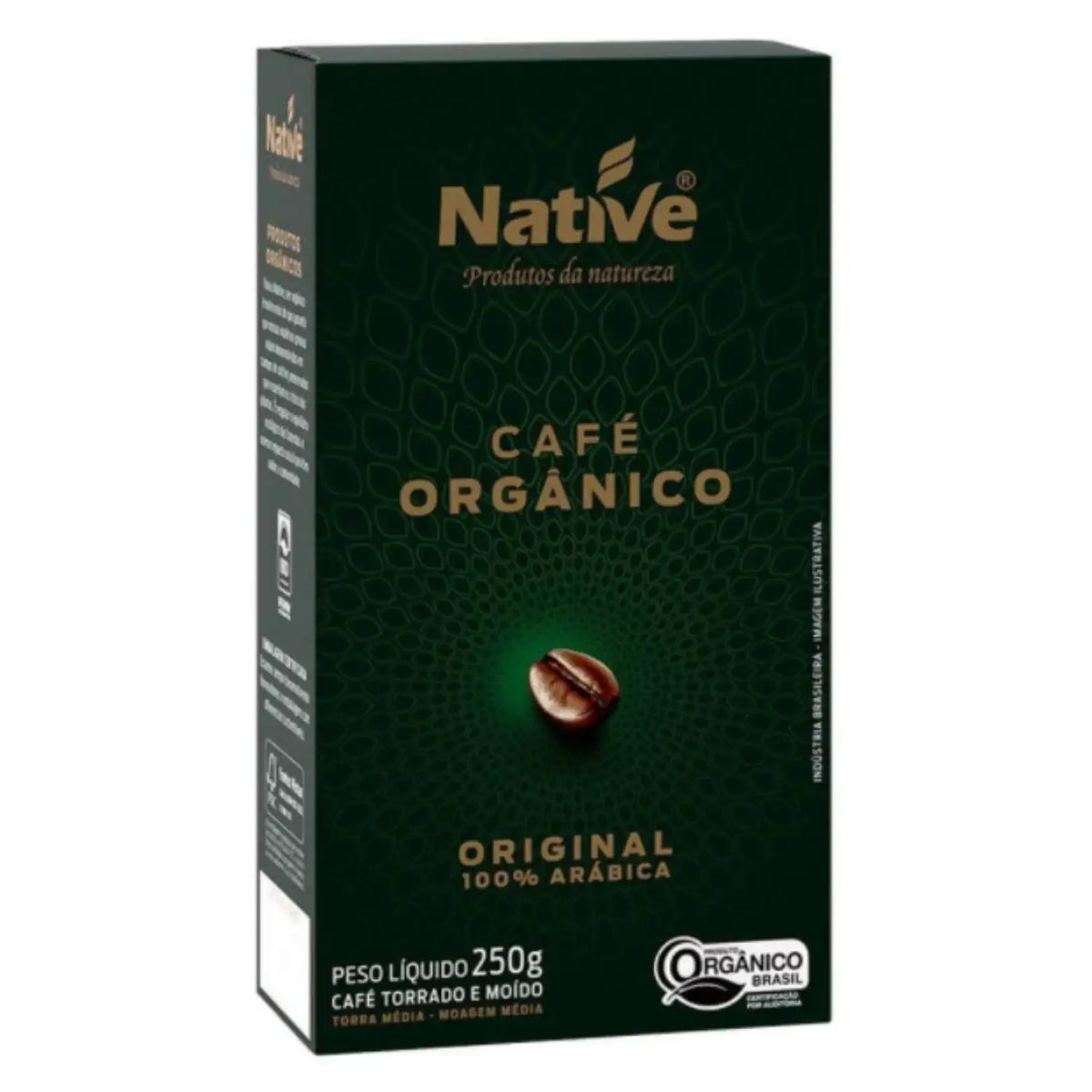 Native Organic Brazilian Arabica Ground Coffee, Medium Roast – 8.82 oz ...